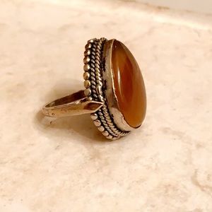 Club Monaco | Jewelry | Club Monaco Amber Stone Ring | Poshmark